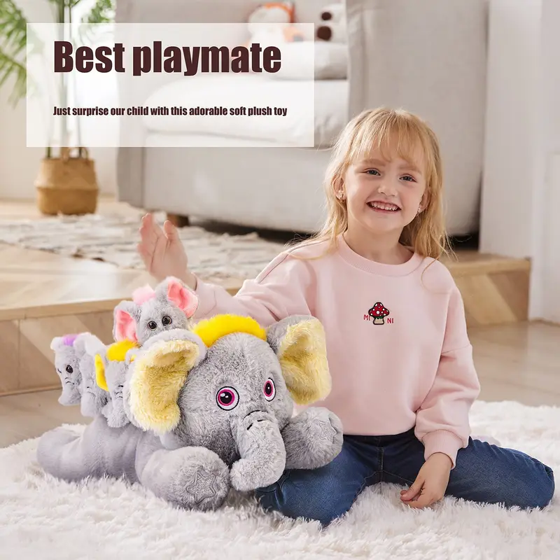 Fuzzy Stuffed Elephant Plush – Plush Passion