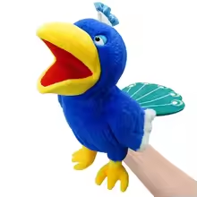 Fluffy Peacock Puppet – Plush Passion