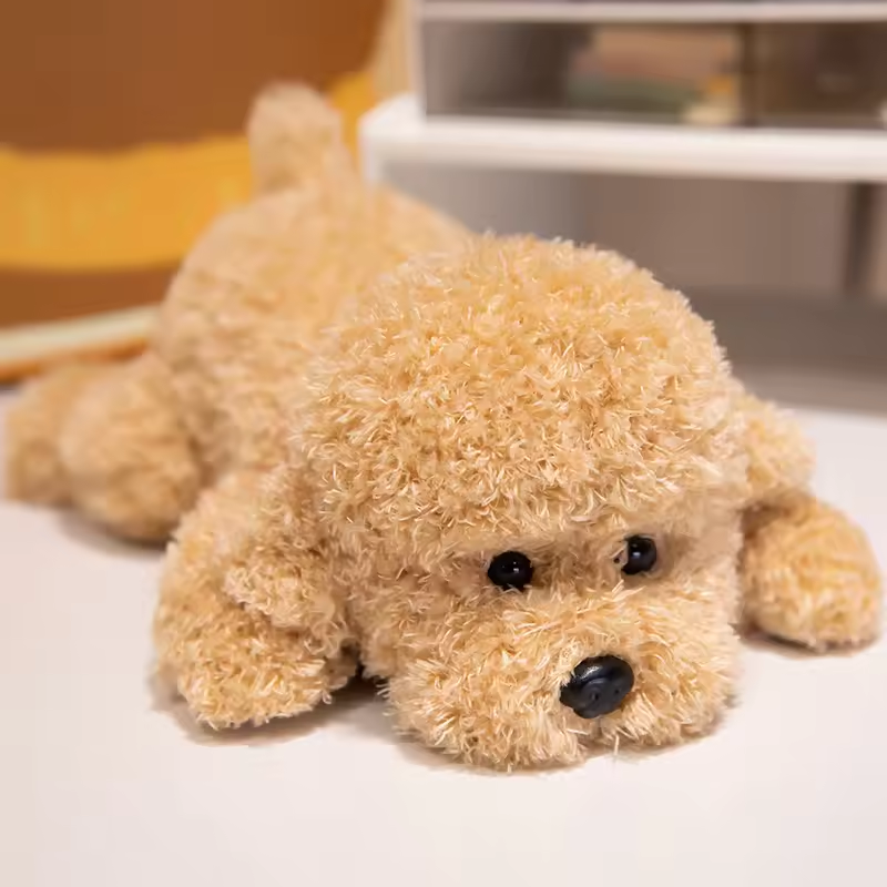 Light Brown Fuzzy Teddy Dog Plush – Plush Passion