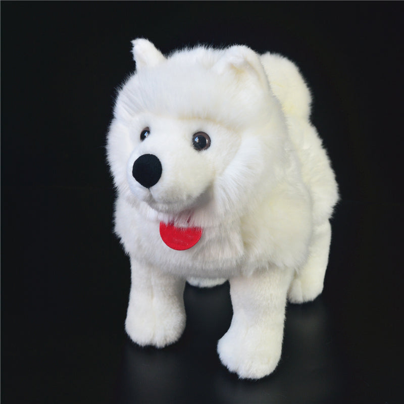 Realistic Cute Samoyed Dog Plush – Plush Passion